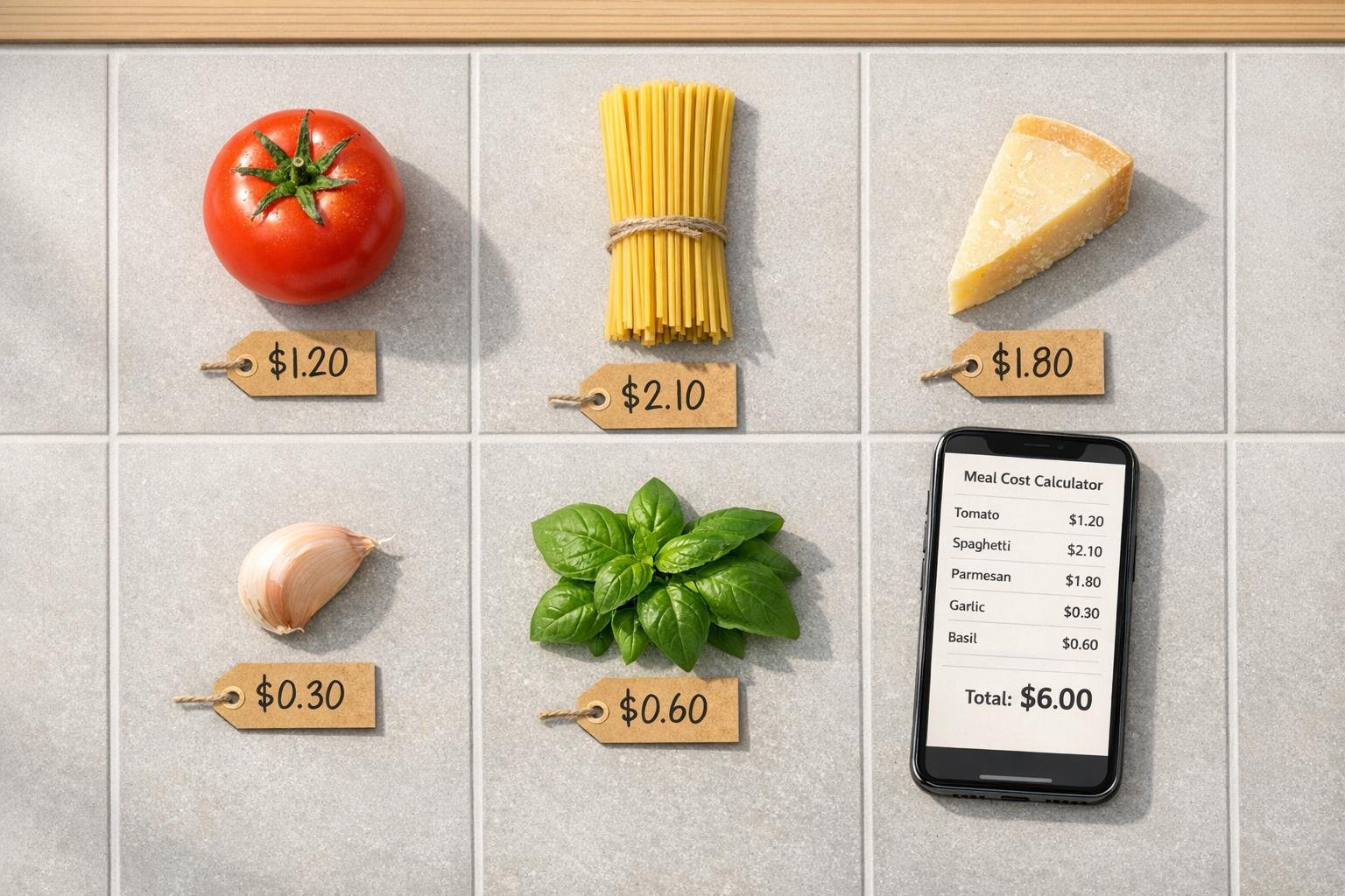 Meal Cost Calculator - Comfy Kitchen